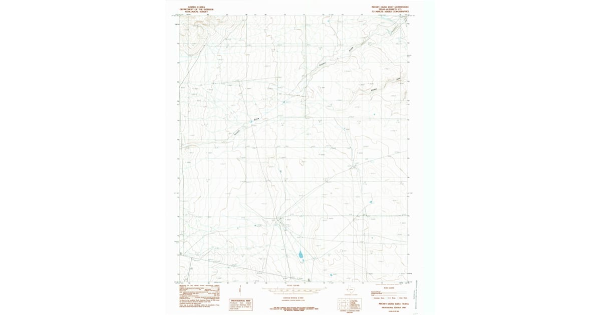 1984 Map of Mickey Draw West, Hudspeth County, TX — High-Res | Pastmaps