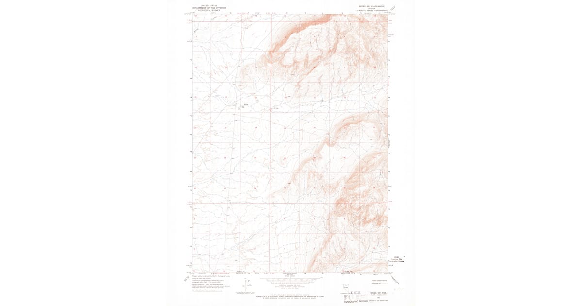 1965 Map of Midas SW, Elko County, NV — High-Res | Pastmaps