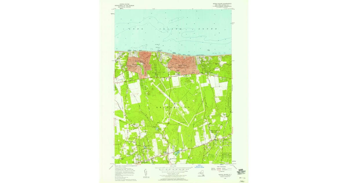 1956 Map of Middle Island, NY — High-Res | Pastmaps