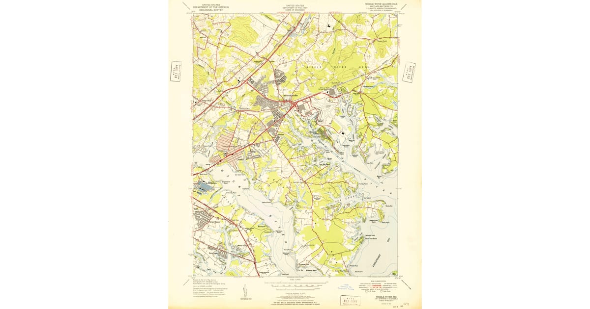 1950s Maps of Breezy Point Beach, Baltimore County | Pastmaps