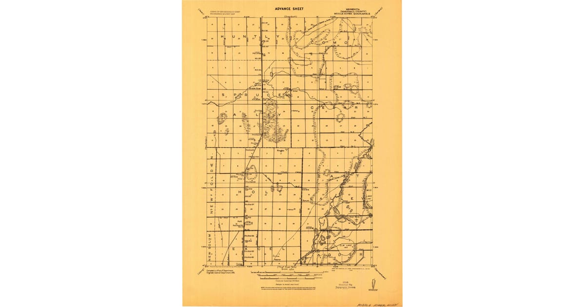 1918 Map of Middle River, MN — High-Res | Pastmaps