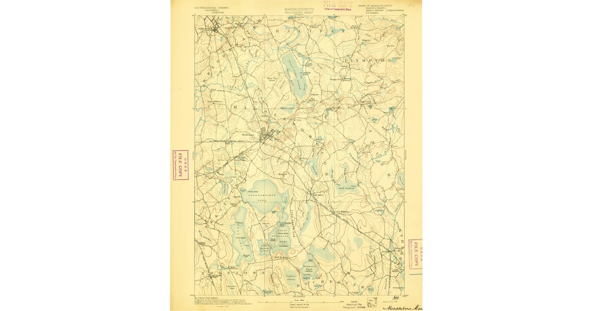 1893 Map of Middleboro, Plymouth County, MA — High-Res | Pastmaps