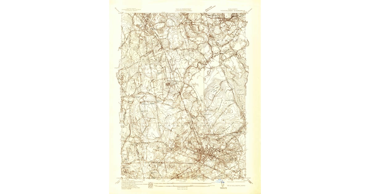 1937 Map of Middleboro, Plymouth County, MA — High-Res | Pastmaps