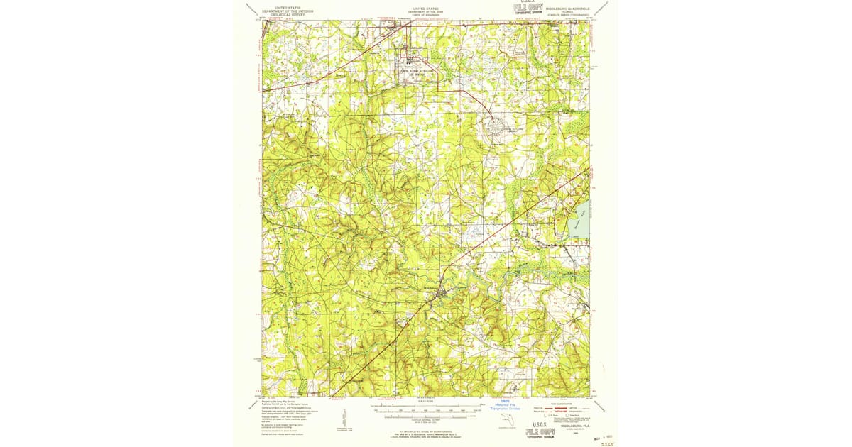 1949 Map of Middleburg, FL — High-Res | Pastmaps