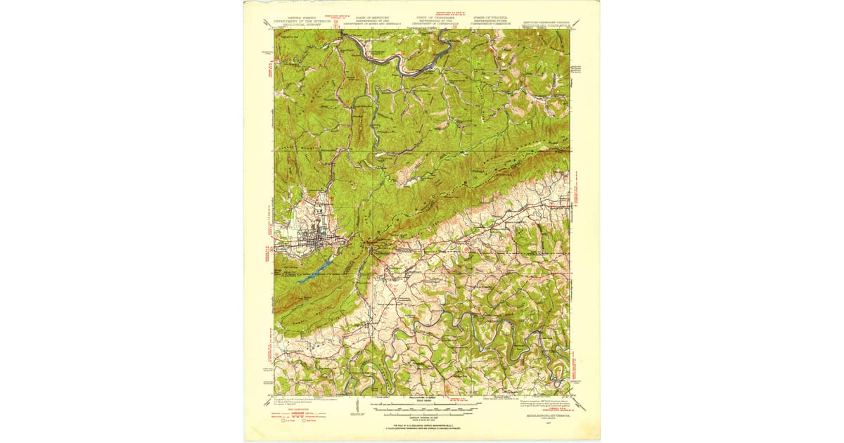 1927 Map of Middlesboro, Bell County, KY — High-Res | Pastmaps