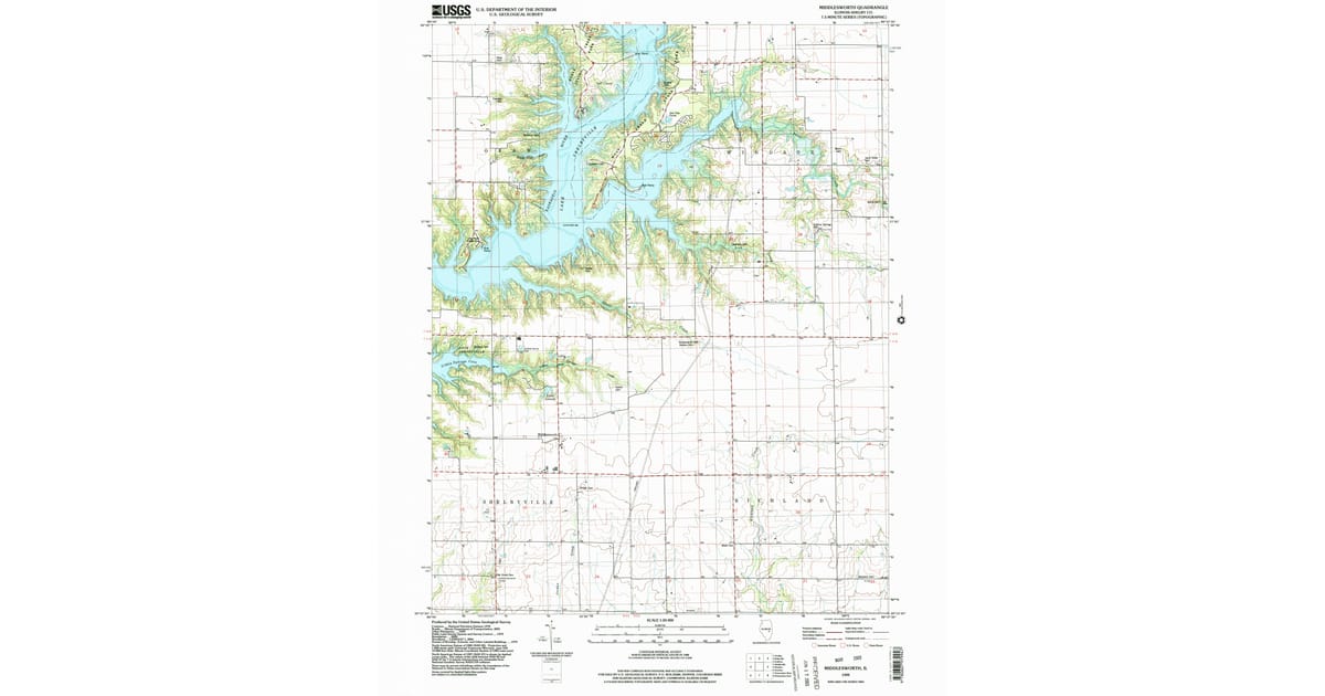 1999 Map of Middlesworth, Shelby County, IL — High-Res | Pastmaps