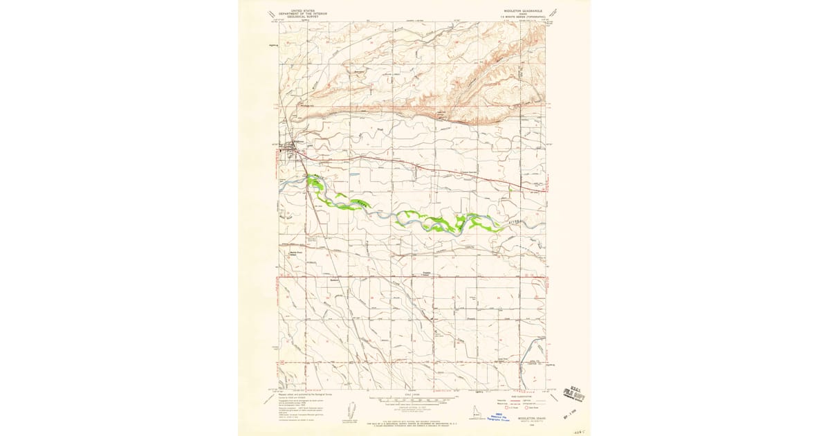 1958 Map of Middleton, ID — High-Res | Pastmaps