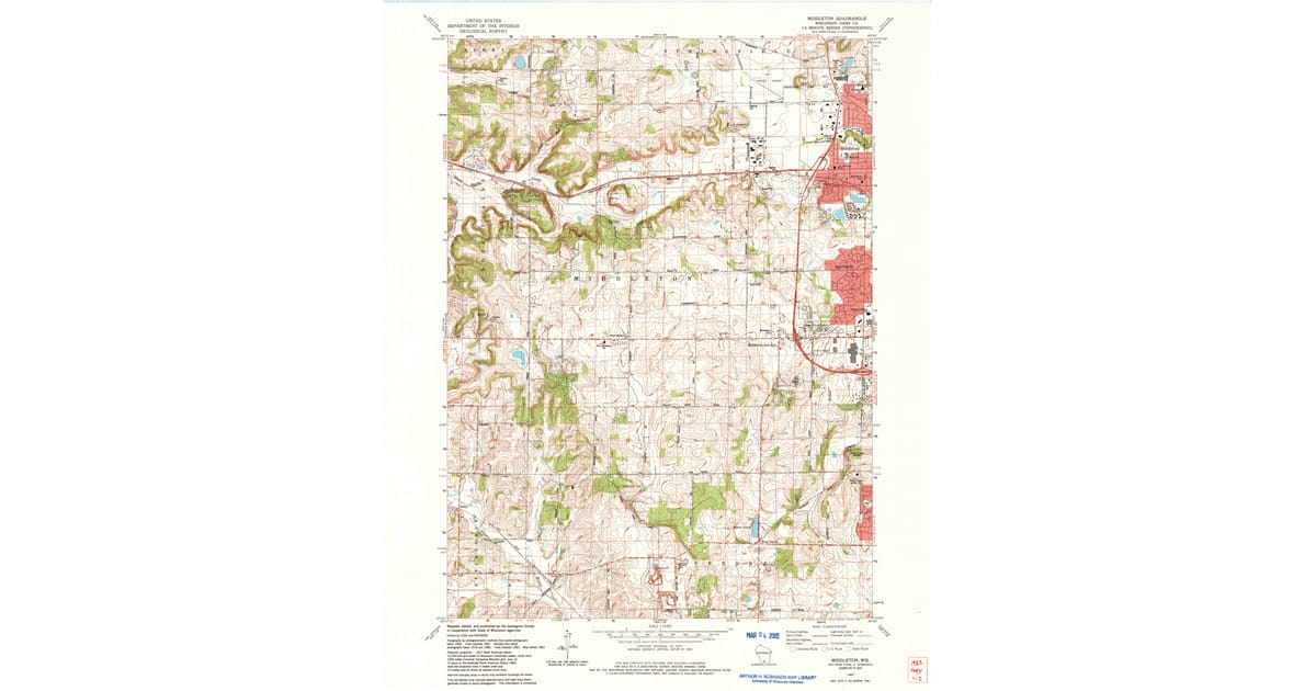 1983 Map of Middleton, WI — High-Res | Pastmaps