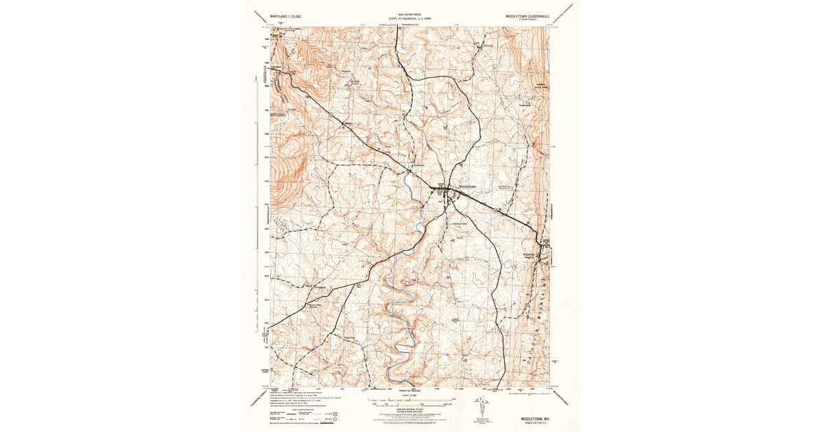1944 Map of Middletown, MD — High-Res | Pastmaps