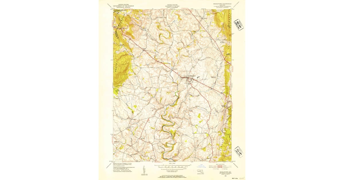 1953 Map of Middletown, MD — High-Res | Pastmaps