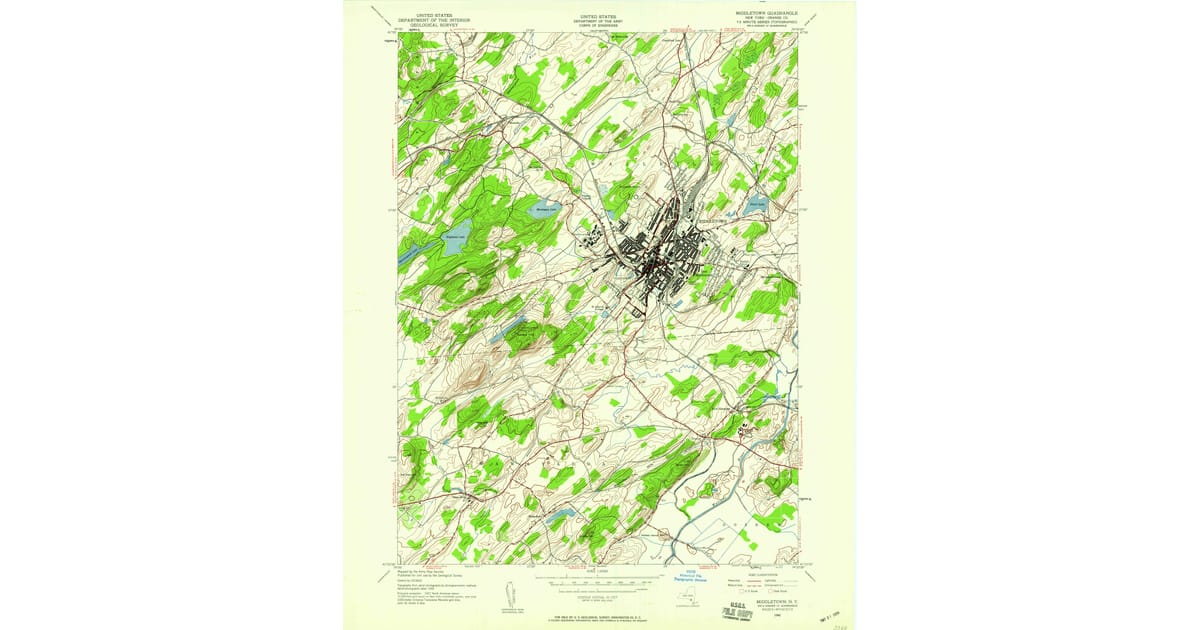 1942 Map of Middletown, NY — High-Res | Pastmaps
