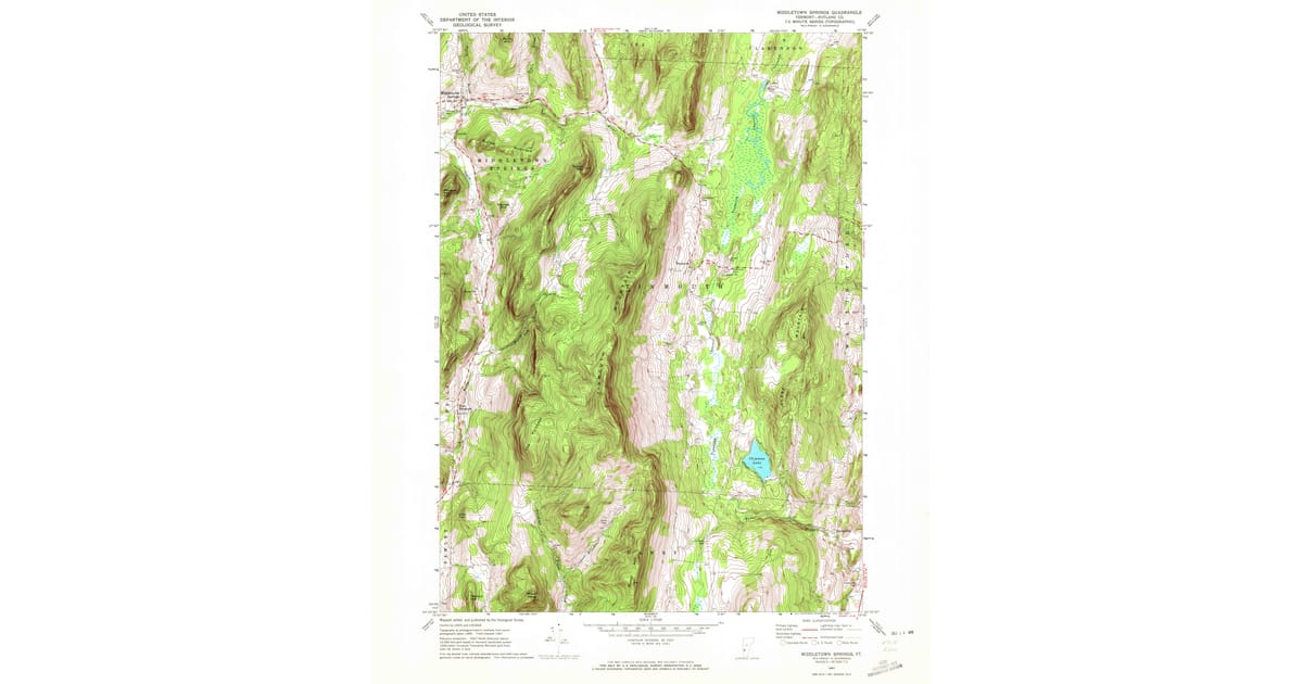 1967 Map of Middletown Springs, VT — High-Res | Pastmaps