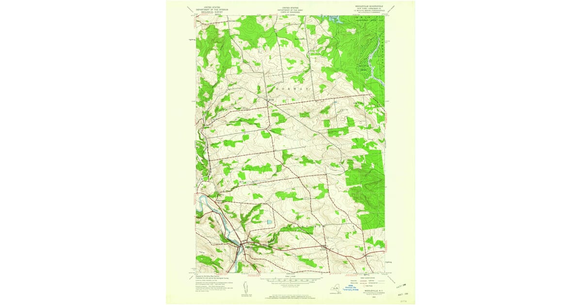 1943 Map of Middleville, NY — High-Res | Pastmaps