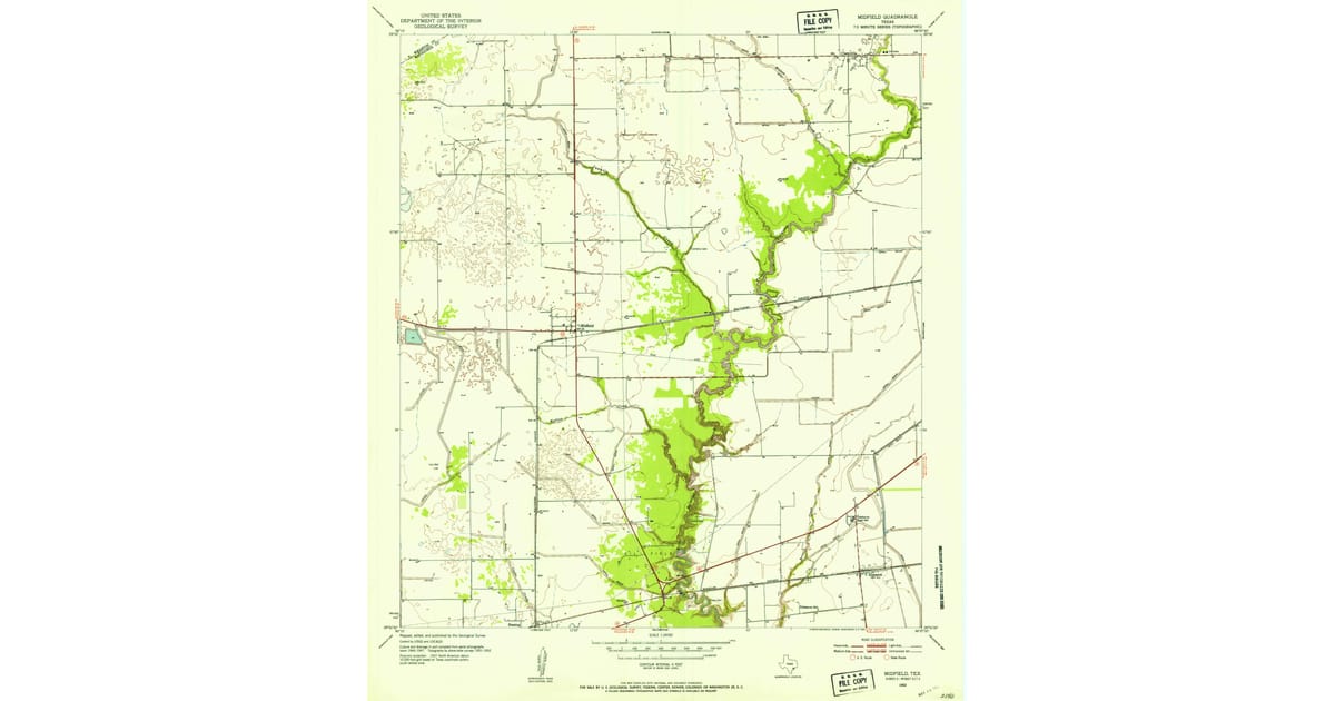 1952 Map of Midfield, TX — High-Res | Pastmaps