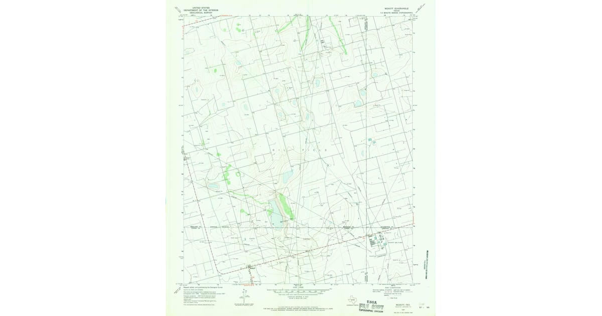 1967 Map of Midkiff, Midland County, TX — High-Res | Pastmaps