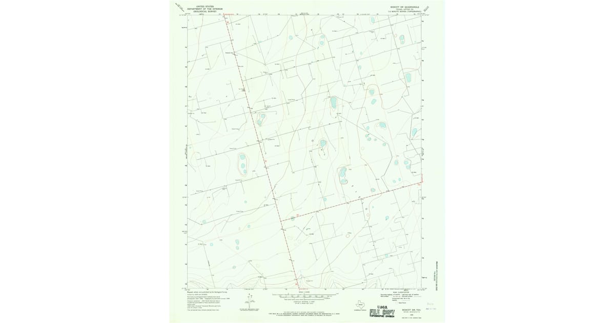 1968 Map of Midkiff SW, Upton County, TX — High-Res | Pastmaps