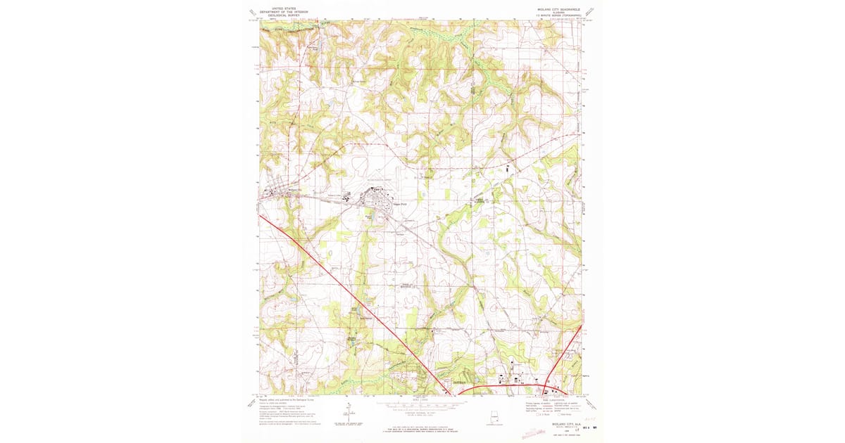 1969 Map of Midland City, AL — High-Res | Pastmaps