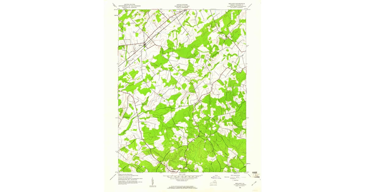 1943 Map of Midland, VA — High-Res | Pastmaps