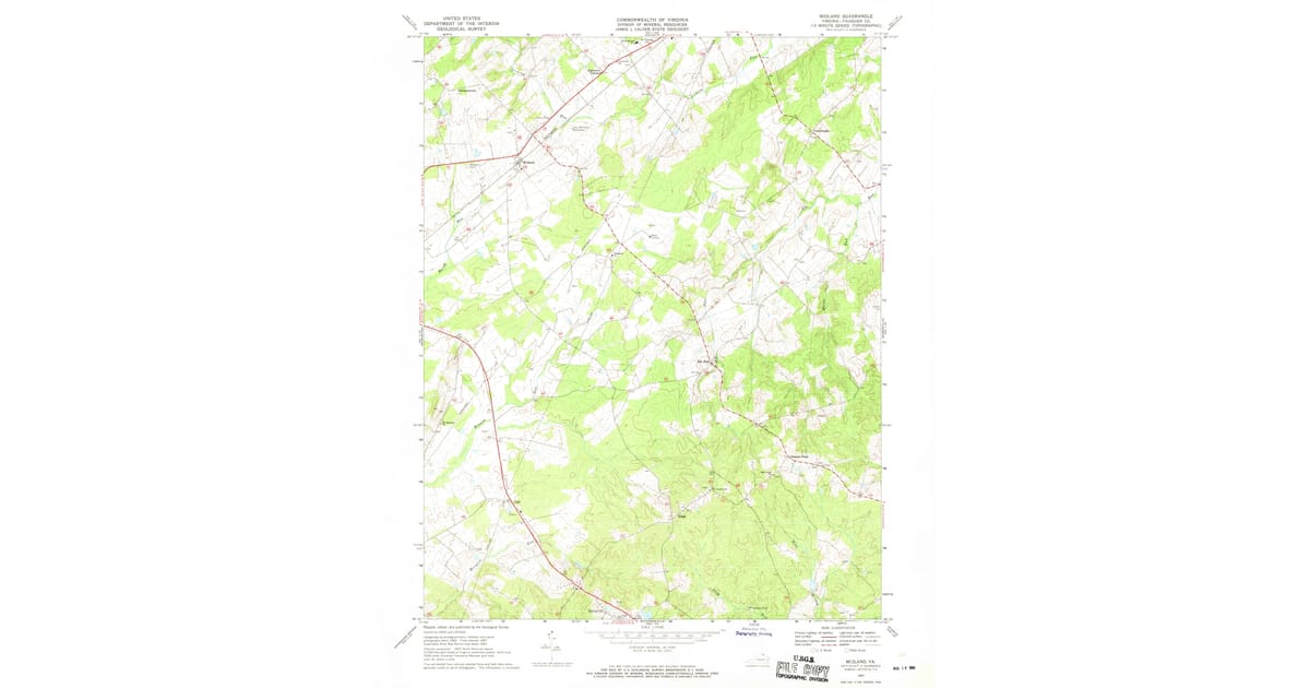 1967 Map of Midland, VA — High-Res | Pastmaps