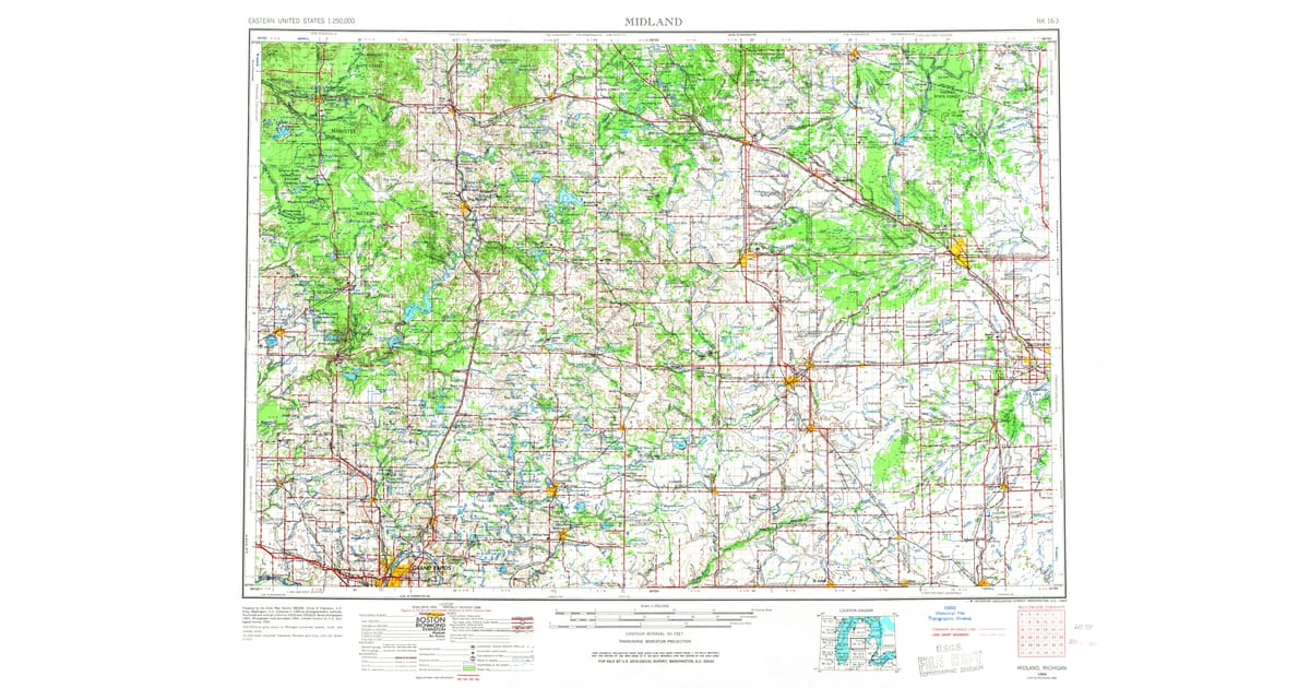 1950s Maps of Bay County, MI | Pastmaps