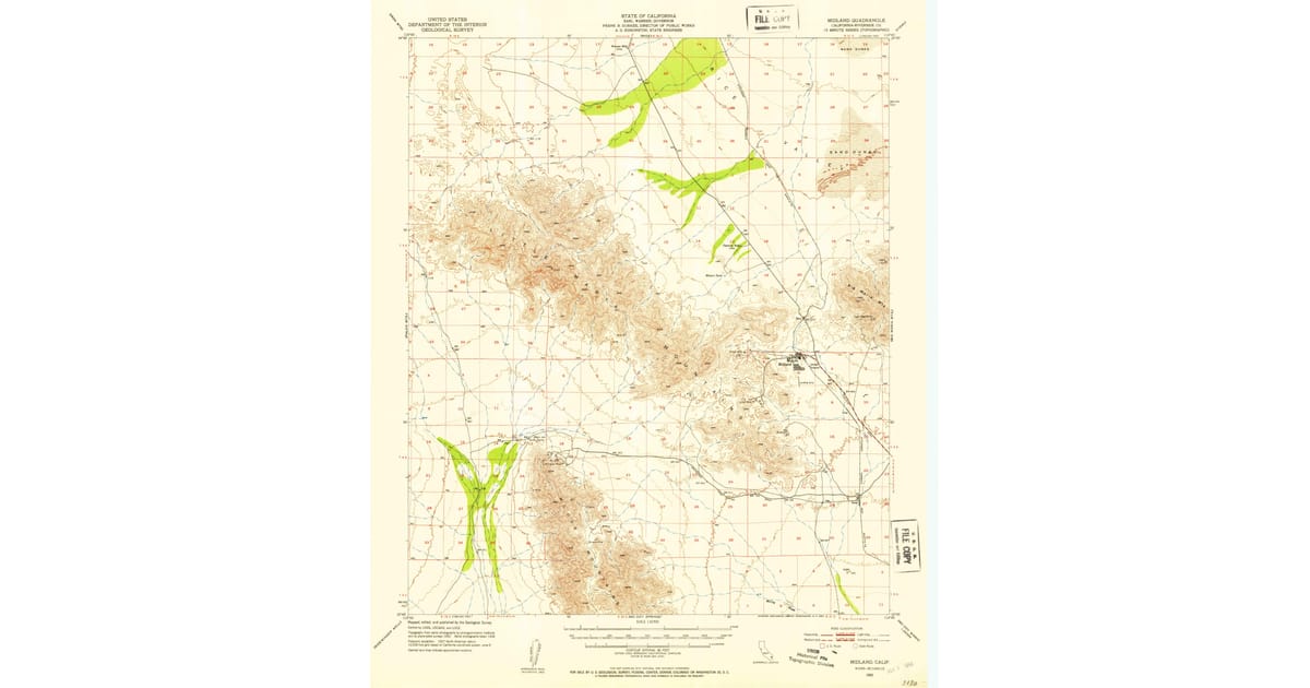 1952 Map of Midland, Riverside County, CA — High-Res | Pastmaps