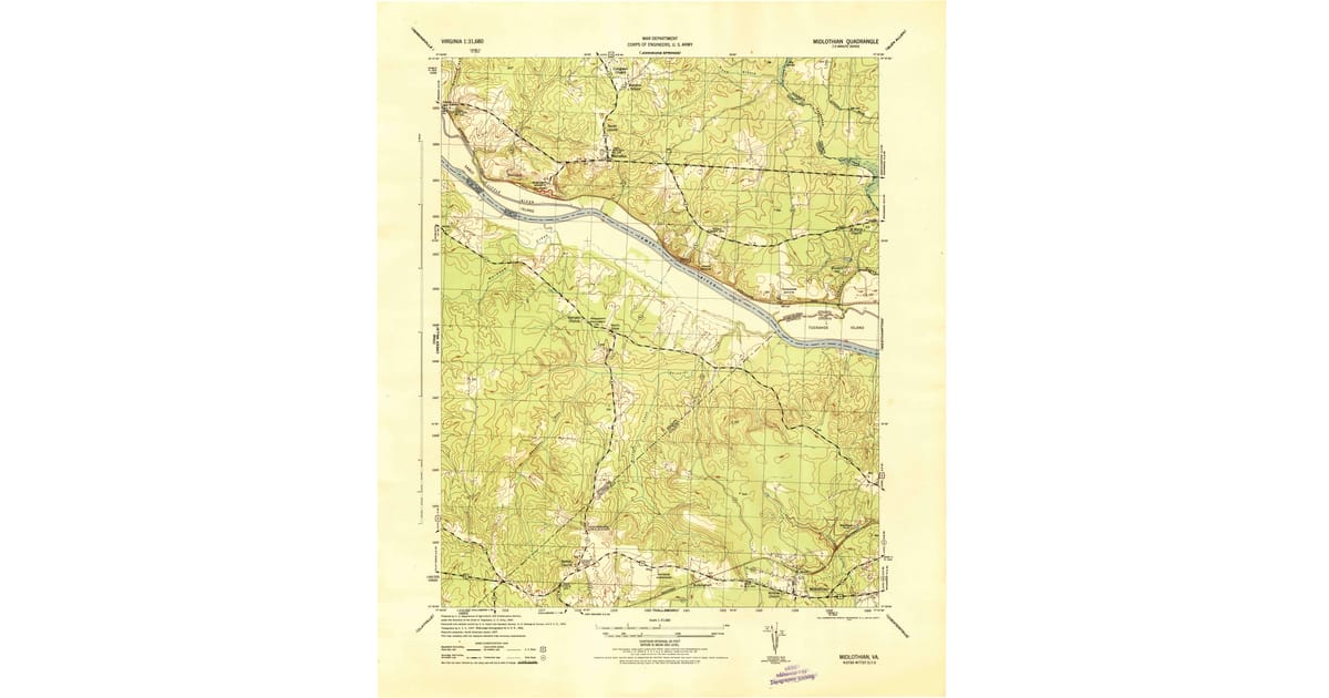 1944 Map of Midlothian, VA — High-Res | Pastmaps