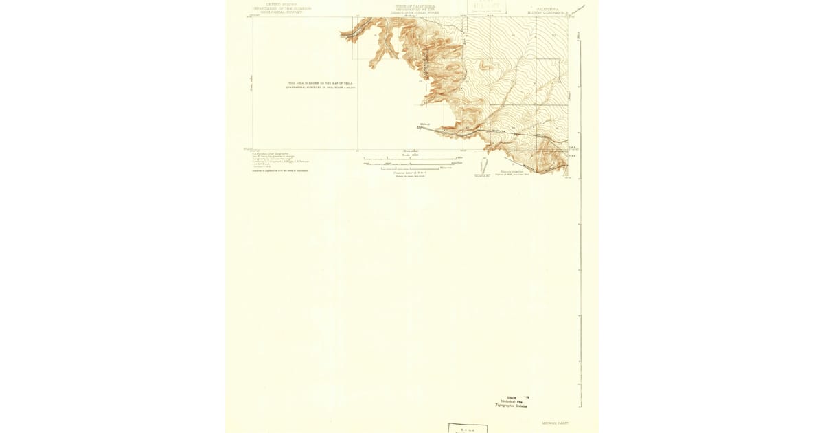 1916 Map of Midway, Alameda County, CA — High-Res, 1942 Print | Pastmaps