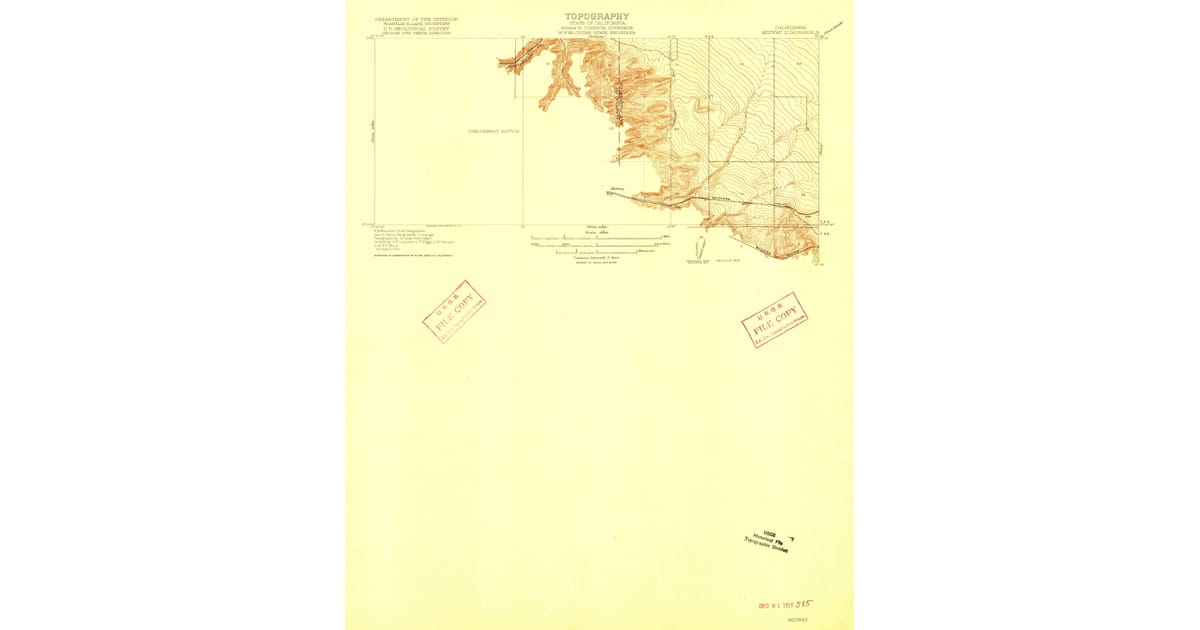 1916 Map of Midway, Alameda County, CA — High-Res | Pastmaps