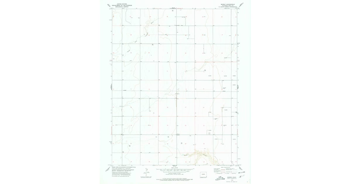 1978 Map of Midway, Baca County, CO — High-Res | Pastmaps