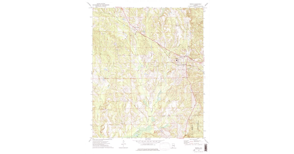 1973 Map of Midway, AL — High-Res | Pastmaps