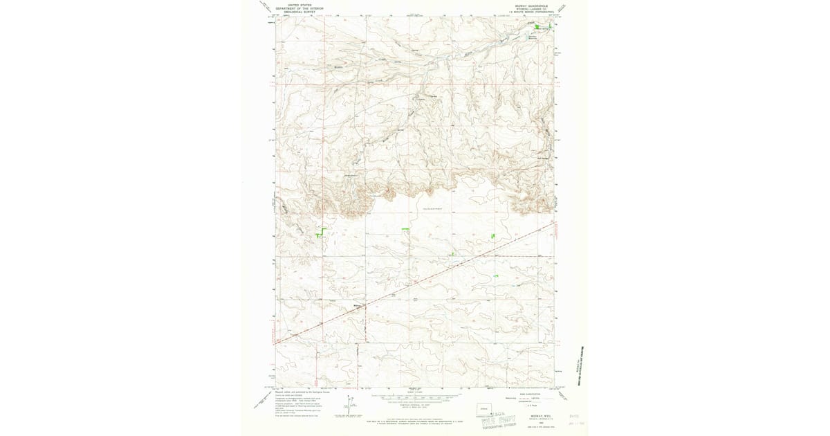 1963 Map of Midway, Laramie County, WY — High-Res | Pastmaps