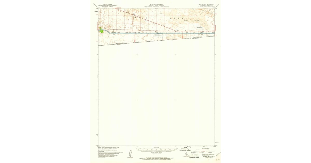 1954 Map of Midway Well, Imperial County, CA — High-Res | Pastmaps