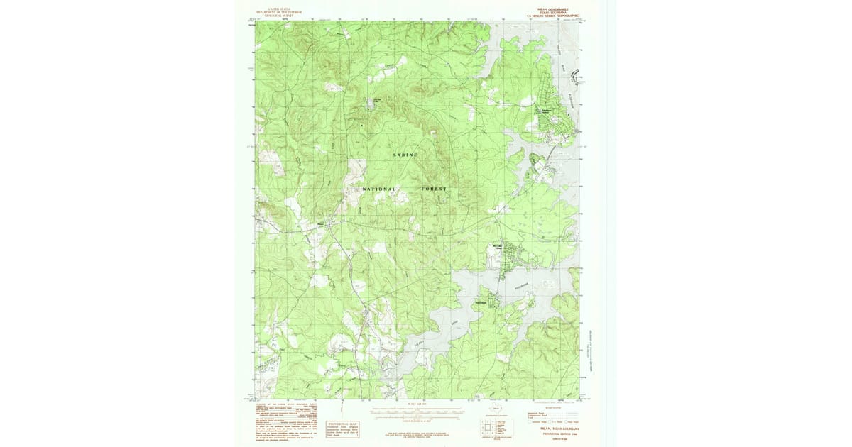 1984 Map of Milam, TX — High-Res | Pastmaps