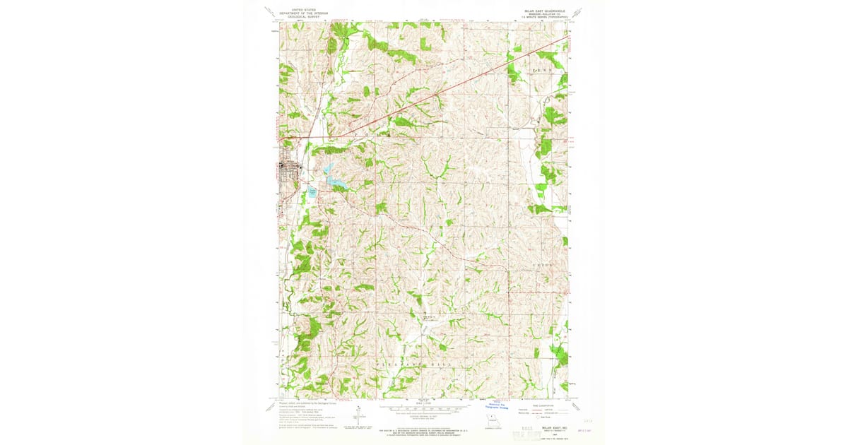 1964 Map of Milan East, Sullivan County, MO — High-Res | Pastmaps