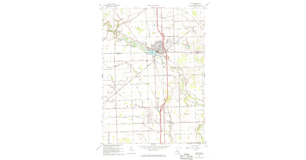 1967 Map of Milan, MI — High-Res | Pastmaps