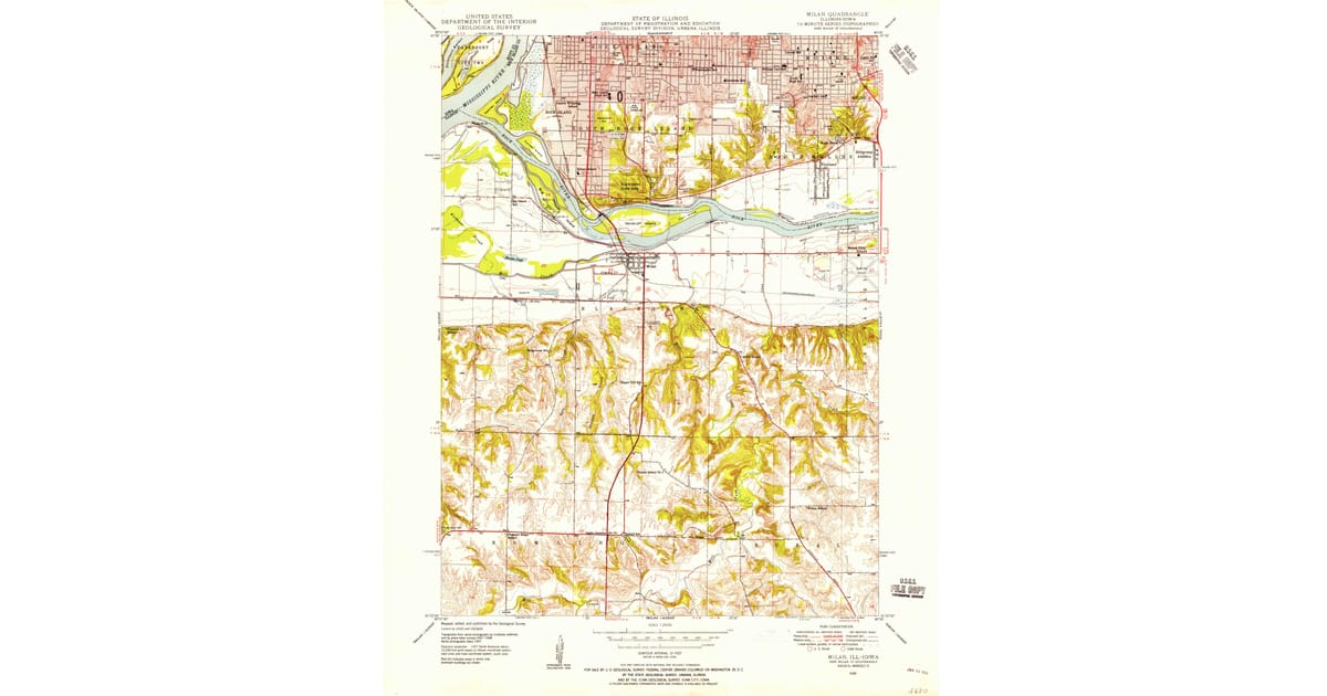 1948 Map of Milan, IL — High-Res | Pastmaps