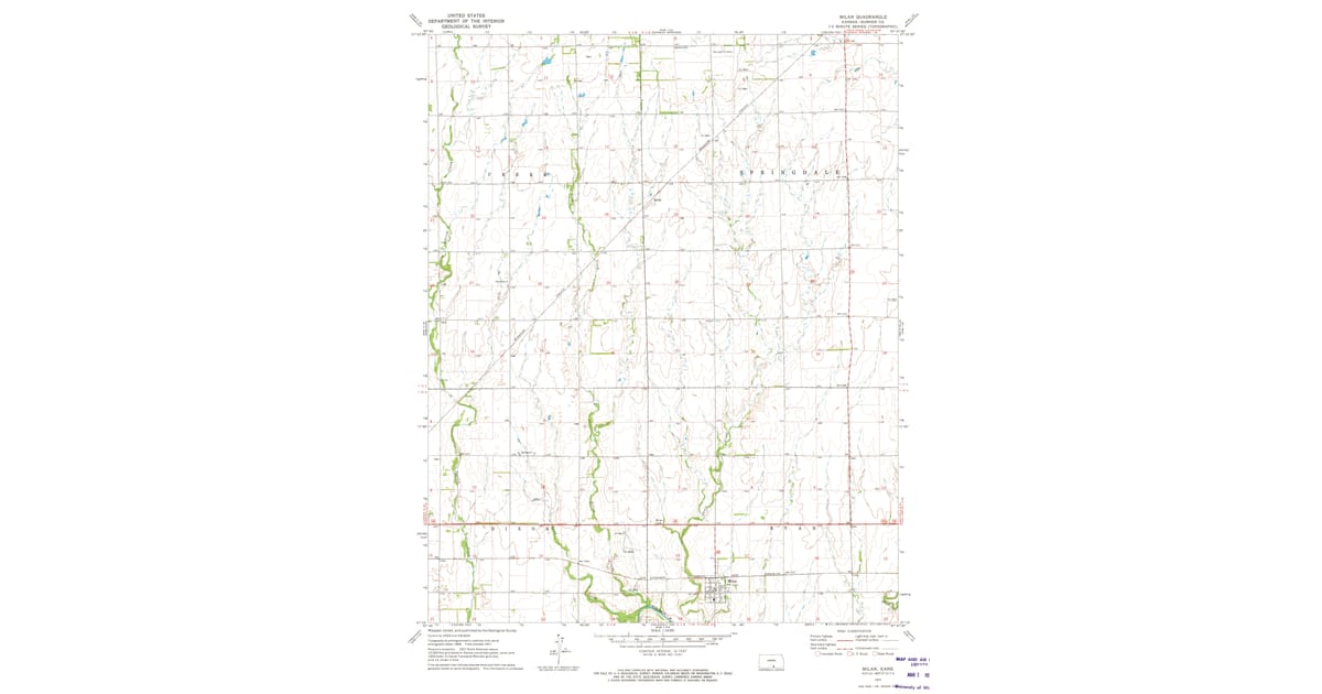 1971 Map of Milan, KS — High-Res | Pastmaps