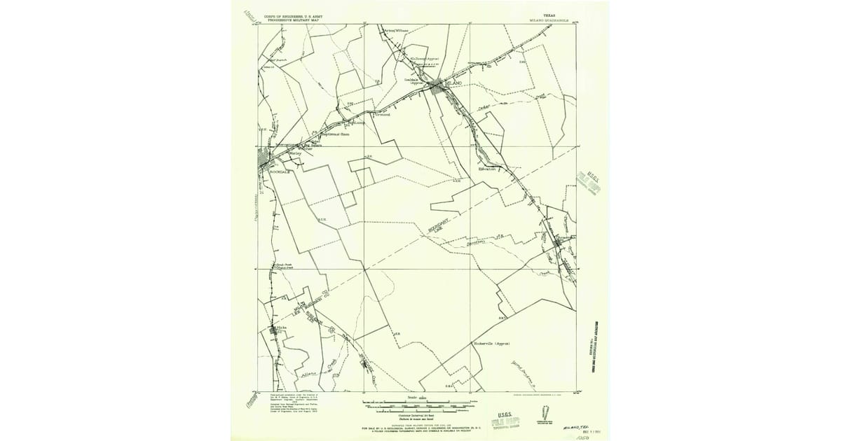 1956 Map of Milano, TX — High-Res | Pastmaps