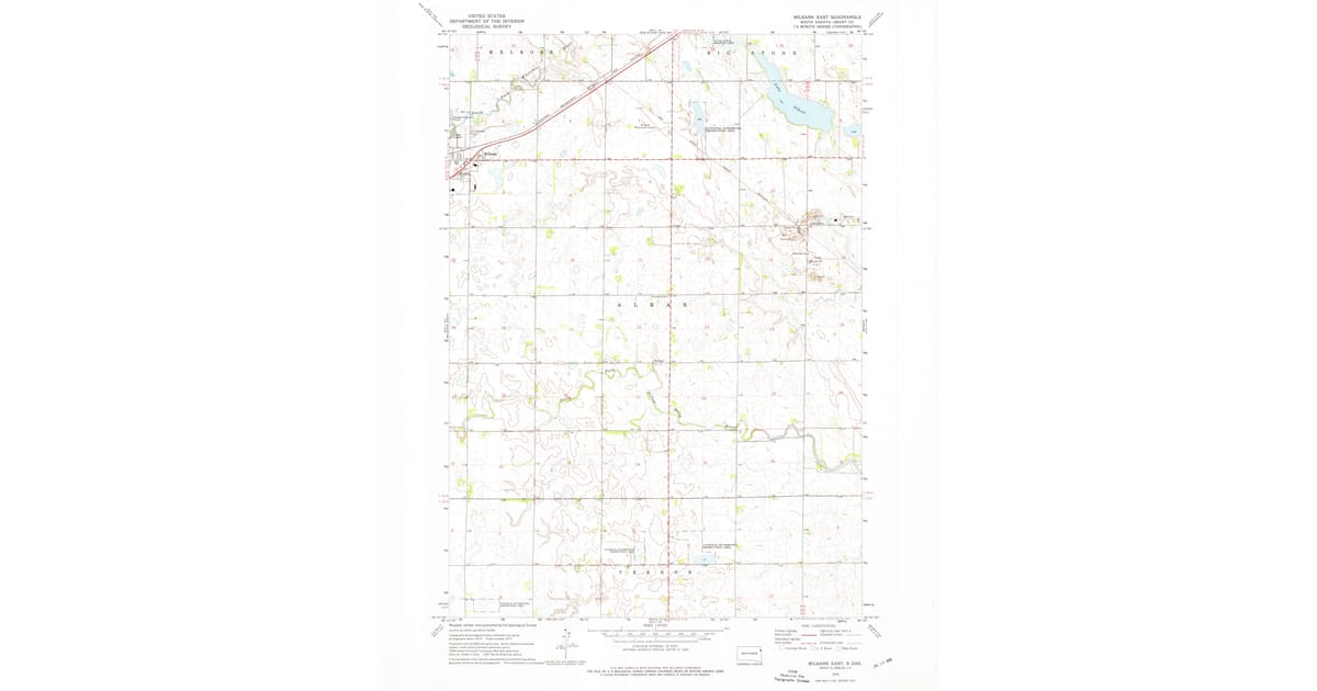 1973 Map of Milbank East, Grant County, SD — High-Res | Pastmaps
