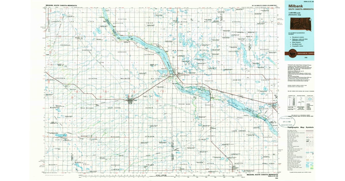 1980s Maps of Blue Sky Hutterite Colony, SD | Pastmaps