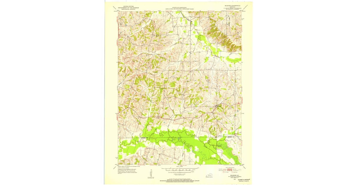 1951 Map of Milburn, Carlisle County, KY — High-Res | Pastmaps