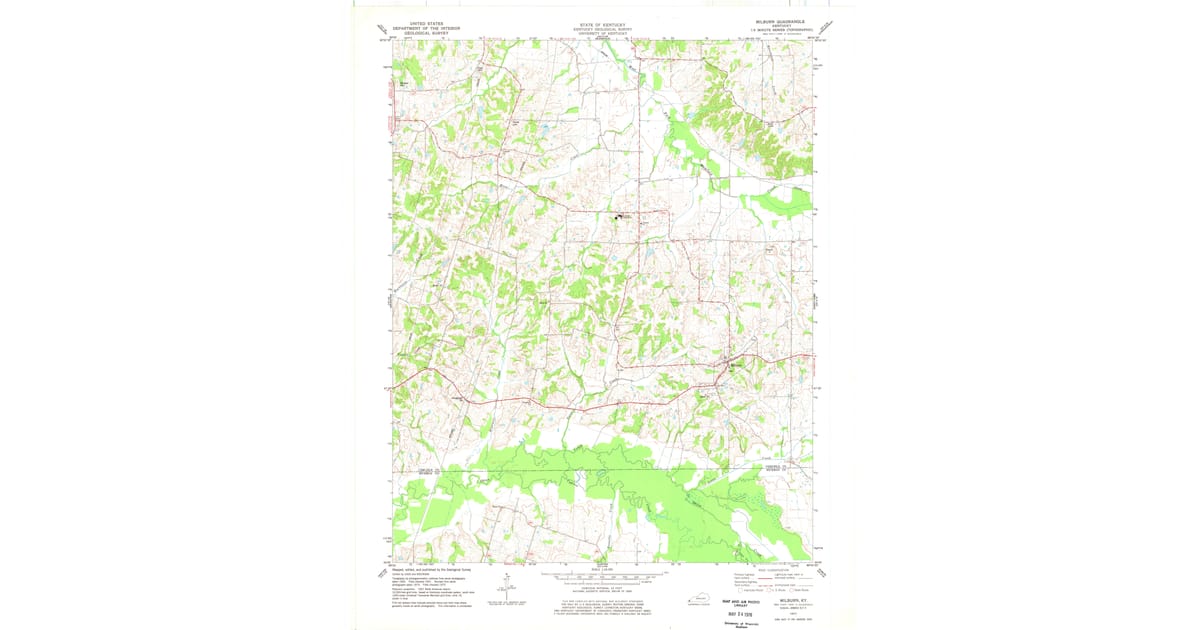 1977 Map of Milburn, Carlisle County, KY — High-Res | Pastmaps