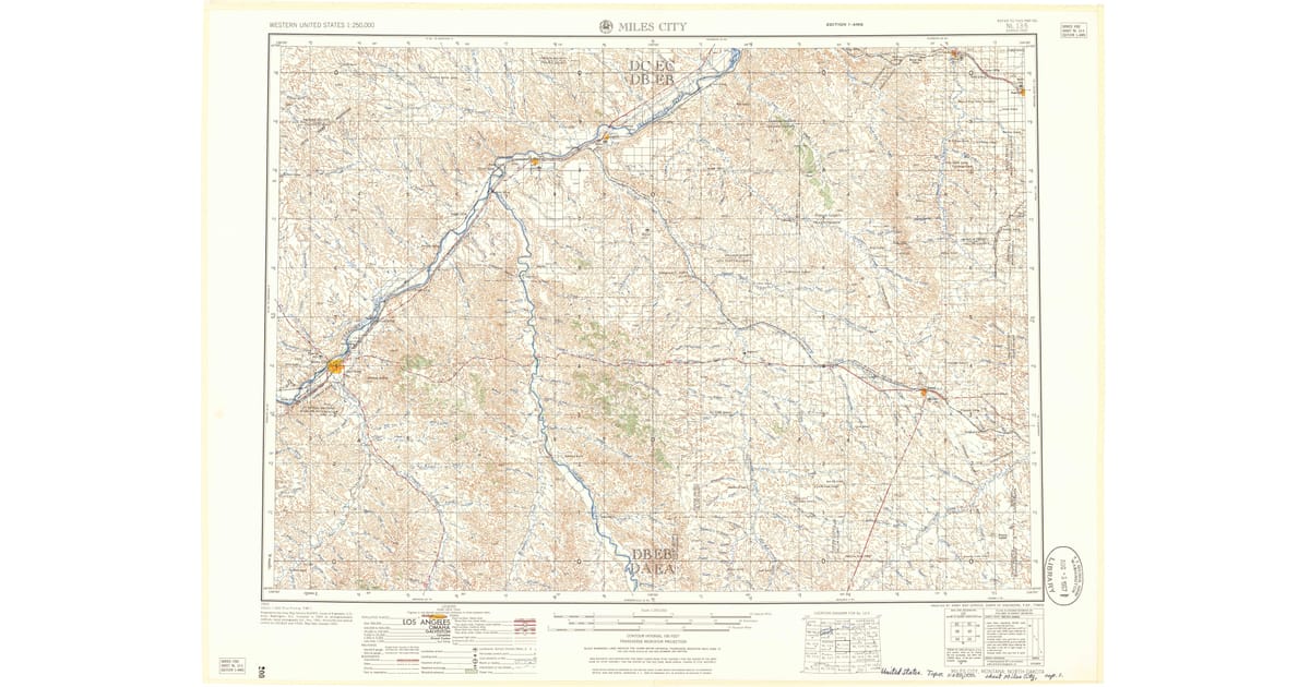 1957 Map of Miles City, MT — High-Res | Pastmaps