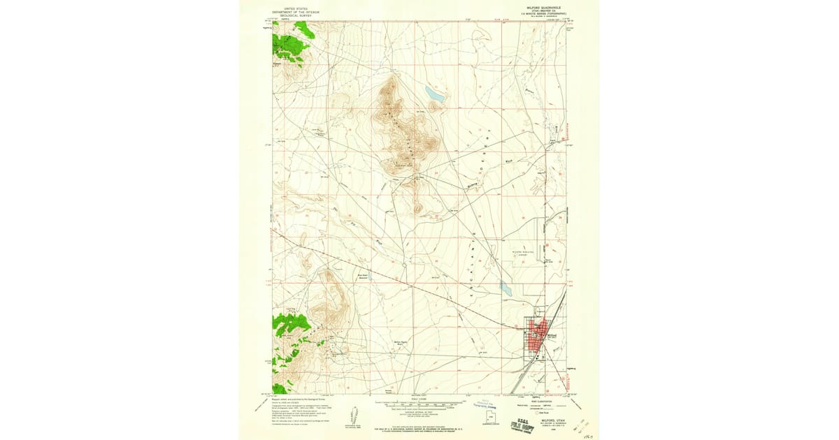 1958 Map of Milford, UT — High-Res | Pastmaps