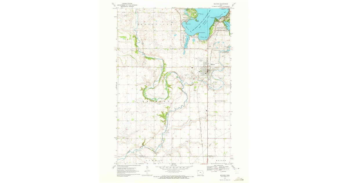 1970 Map of Milford, IA — High-Res | Pastmaps
