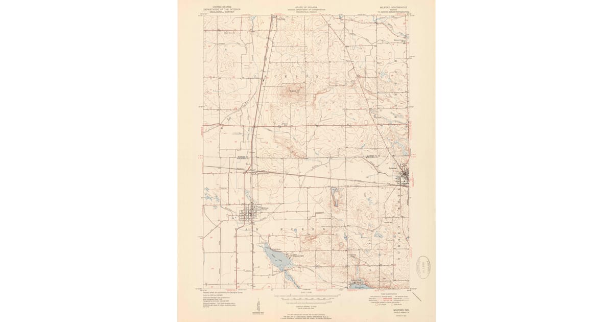 1951 Map of Milford, IN — High-Res | Pastmaps