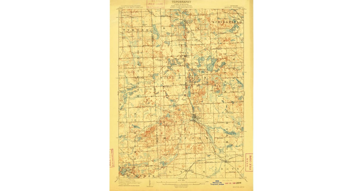 Old Maps of Milford, Milford Charter Township | Pastmaps