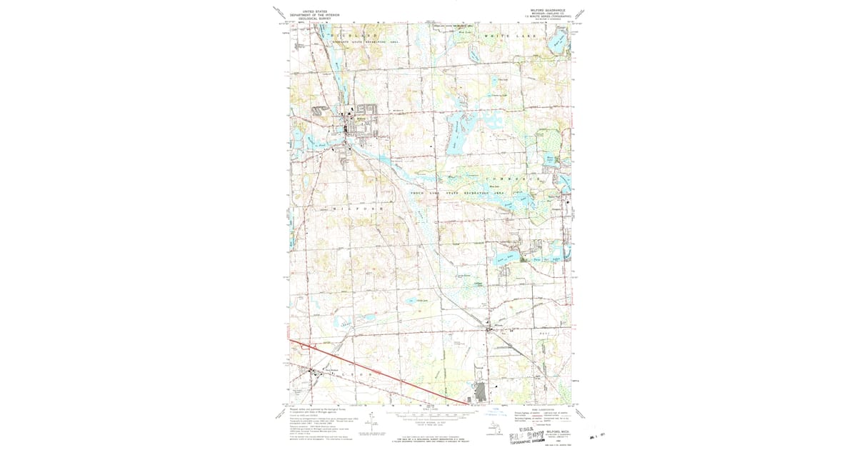 1969 Map of Milford, MI — High-Res | Pastmaps