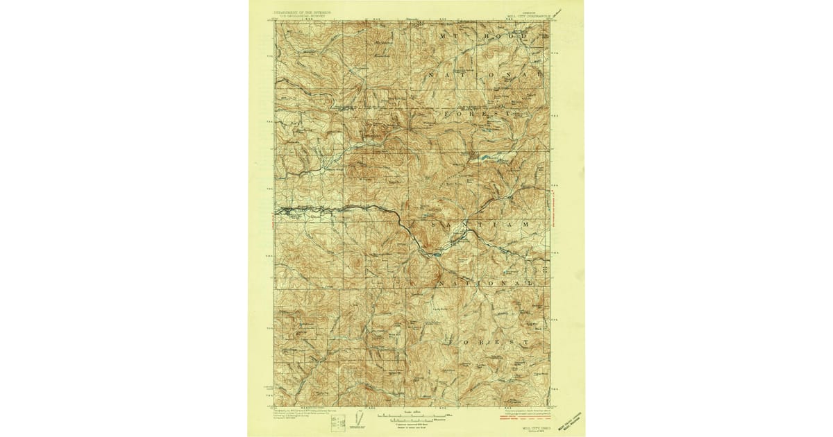 Old Maps of Mill City, OR for Metal Detecting | Pastmaps