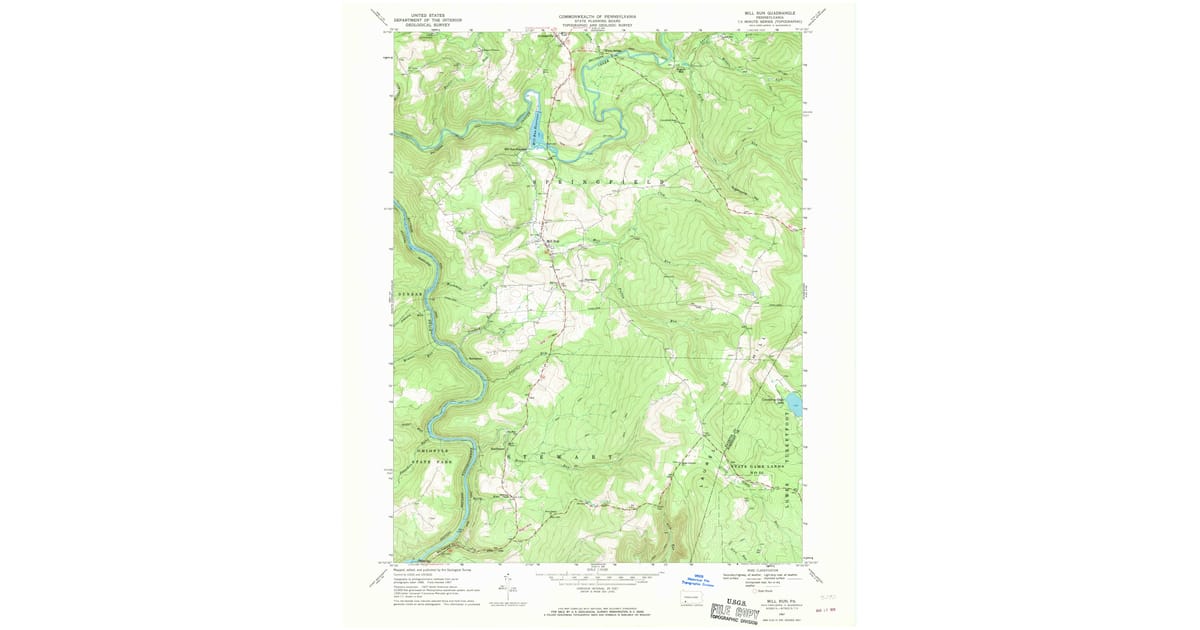 1967 Map of Mill Run, Fayette County, PA — High-Res | Pastmaps